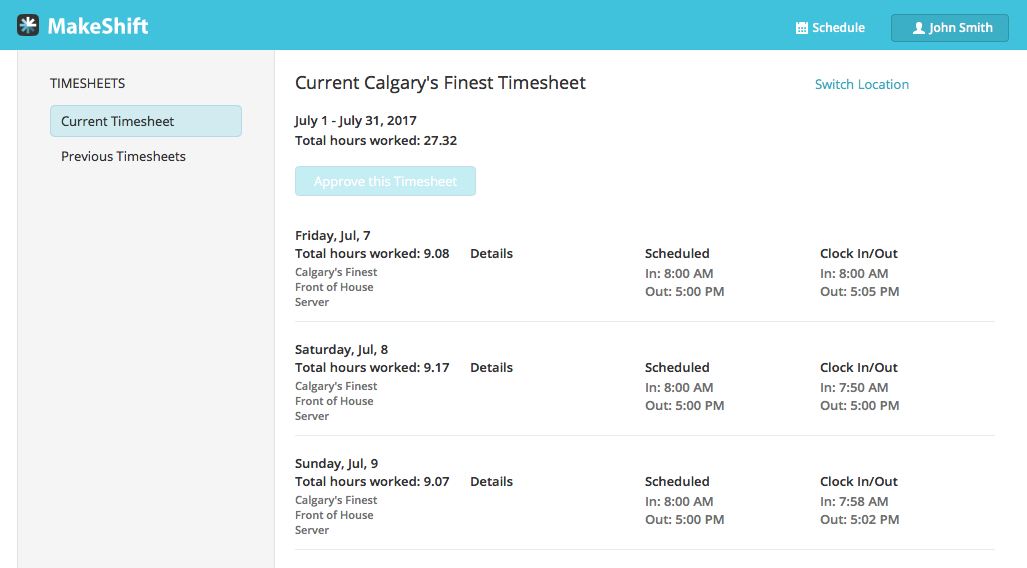 How to View Your Timesheets